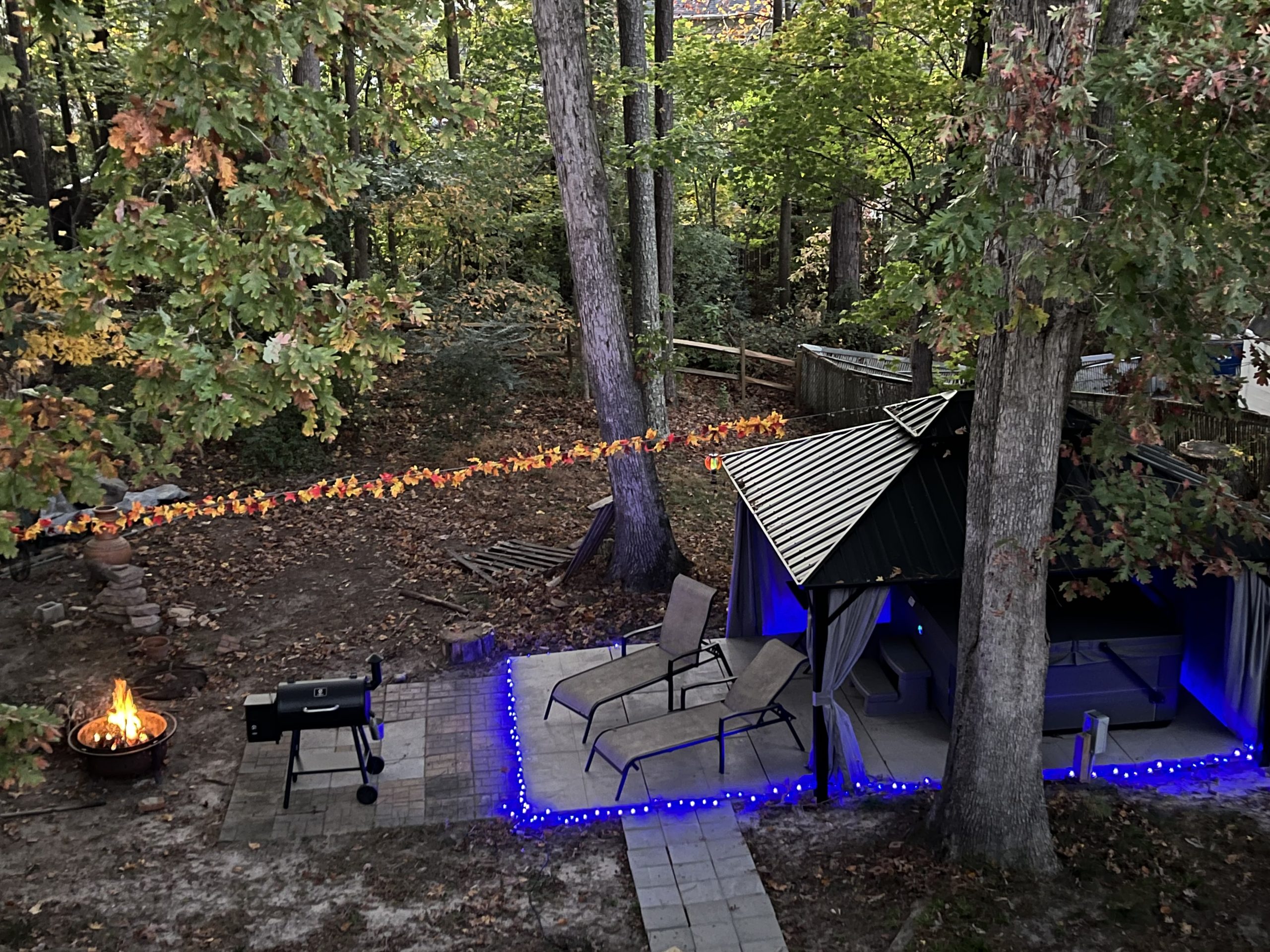 Featured Install - Fall Patio with Hot Tub - UDECXUDECX